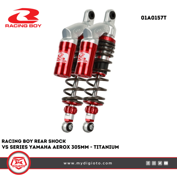 Racing Boy Rear Shock VS Series Yamaha Aerox 305MM - RED